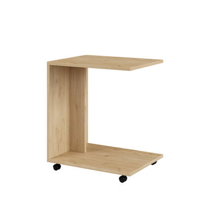 Çok Amaçlı Tekerlekli C Koltuk Sehpası - Florida Meşe 35x65x45 cm | Şık ...