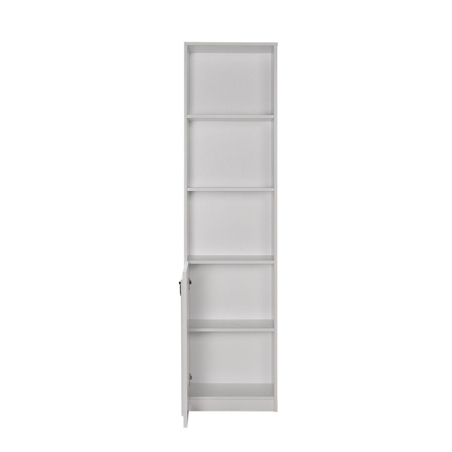 Hampton 5 Raflı Kapaklı Kitaplık-Mat Beyaz 45x185x24 cm (GxYxD) Fiyatı ...